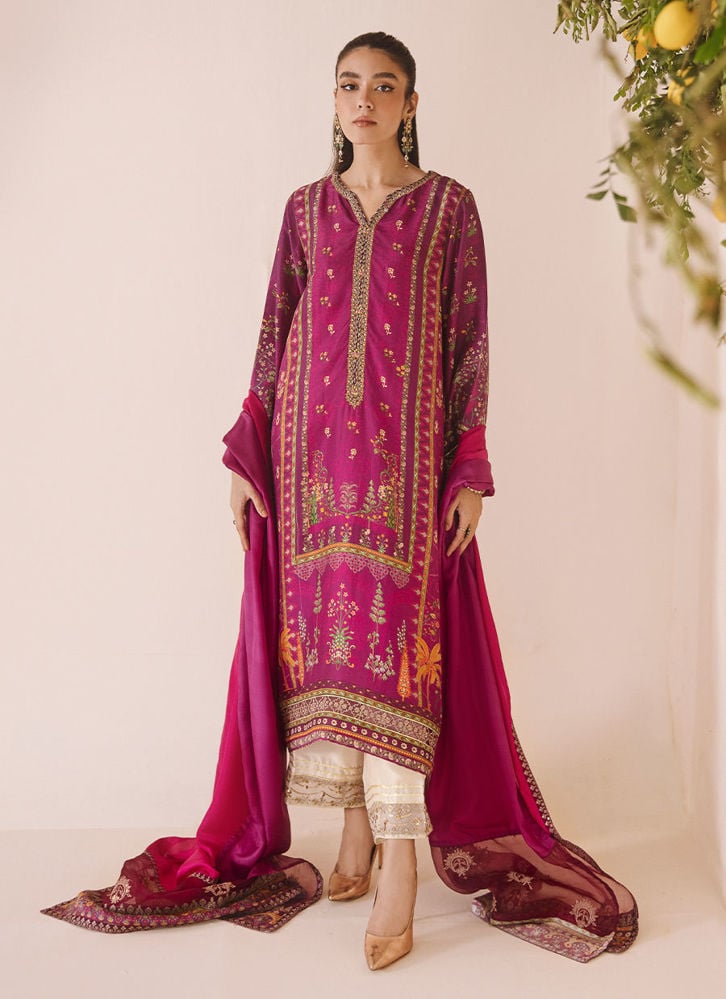 Sabahat Shirt and Dupatta with Elegant Finish | FTA