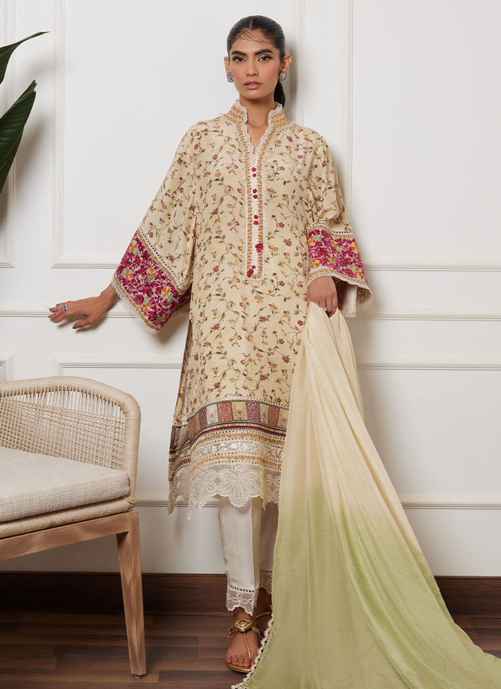 Sheena Ivory Shirt and DupattaLuxury Designer Clothing | High-End Pret ...