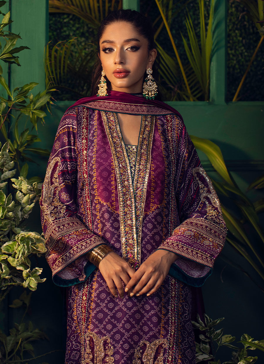 Setareh Purple chunri pants only with Modern Styling | FTA
