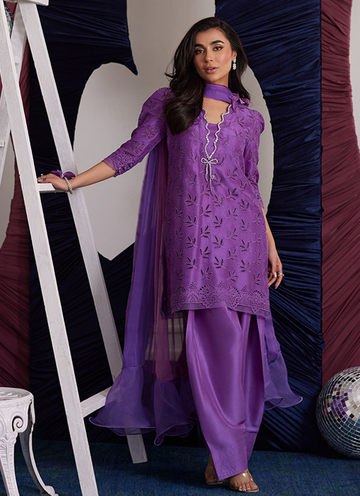 Illy Grape Pants with Modern Styling | Farah Talib Aziz